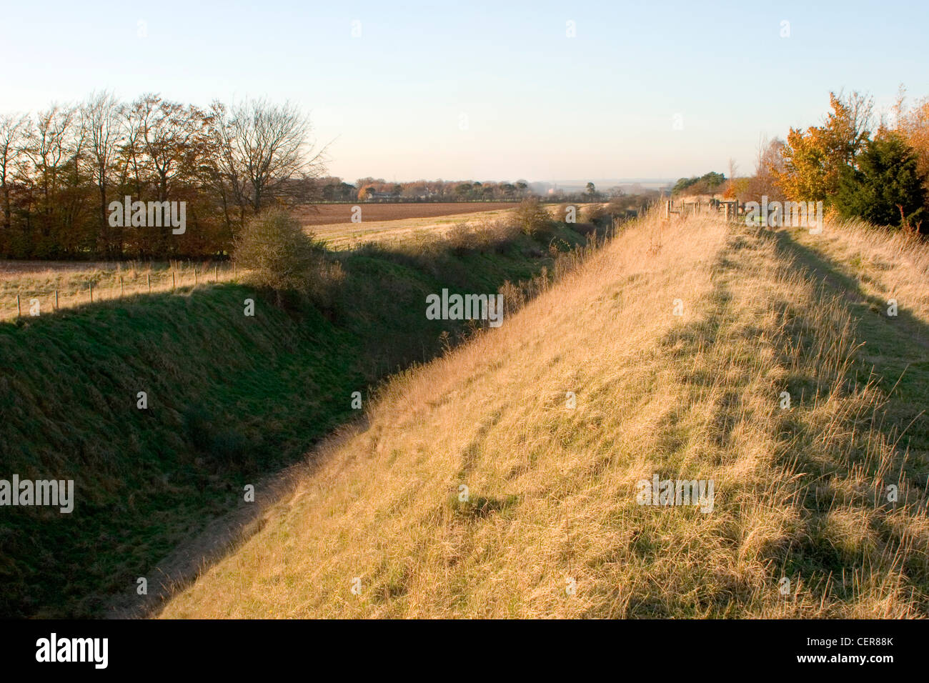 Devils Dyke or Devils Ditch, an Anglo Saxon earthwork Stock Photo - Alamy