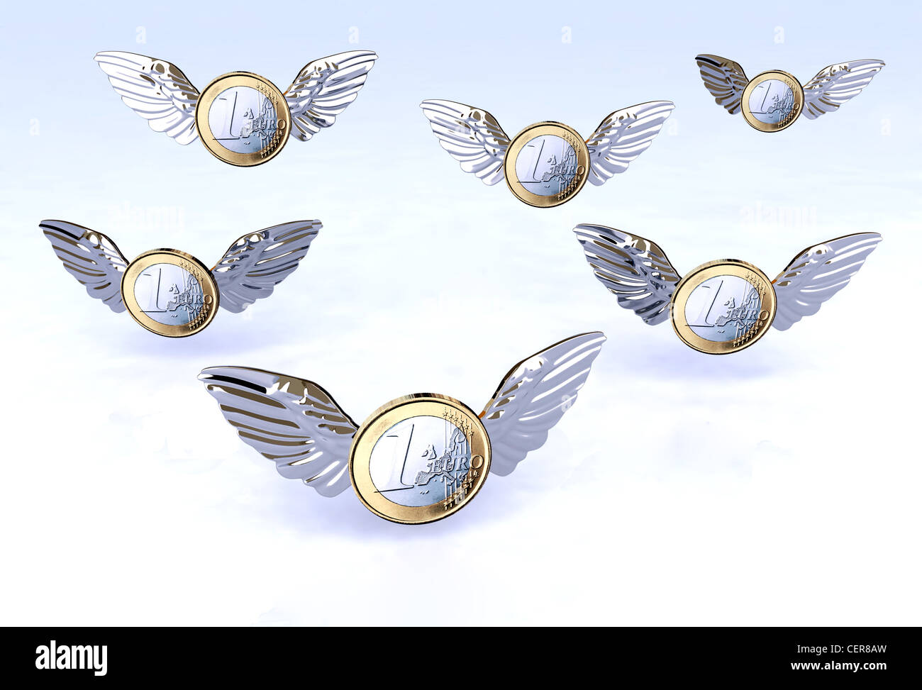 Flying coins hi-res stock photography and images - Alamy