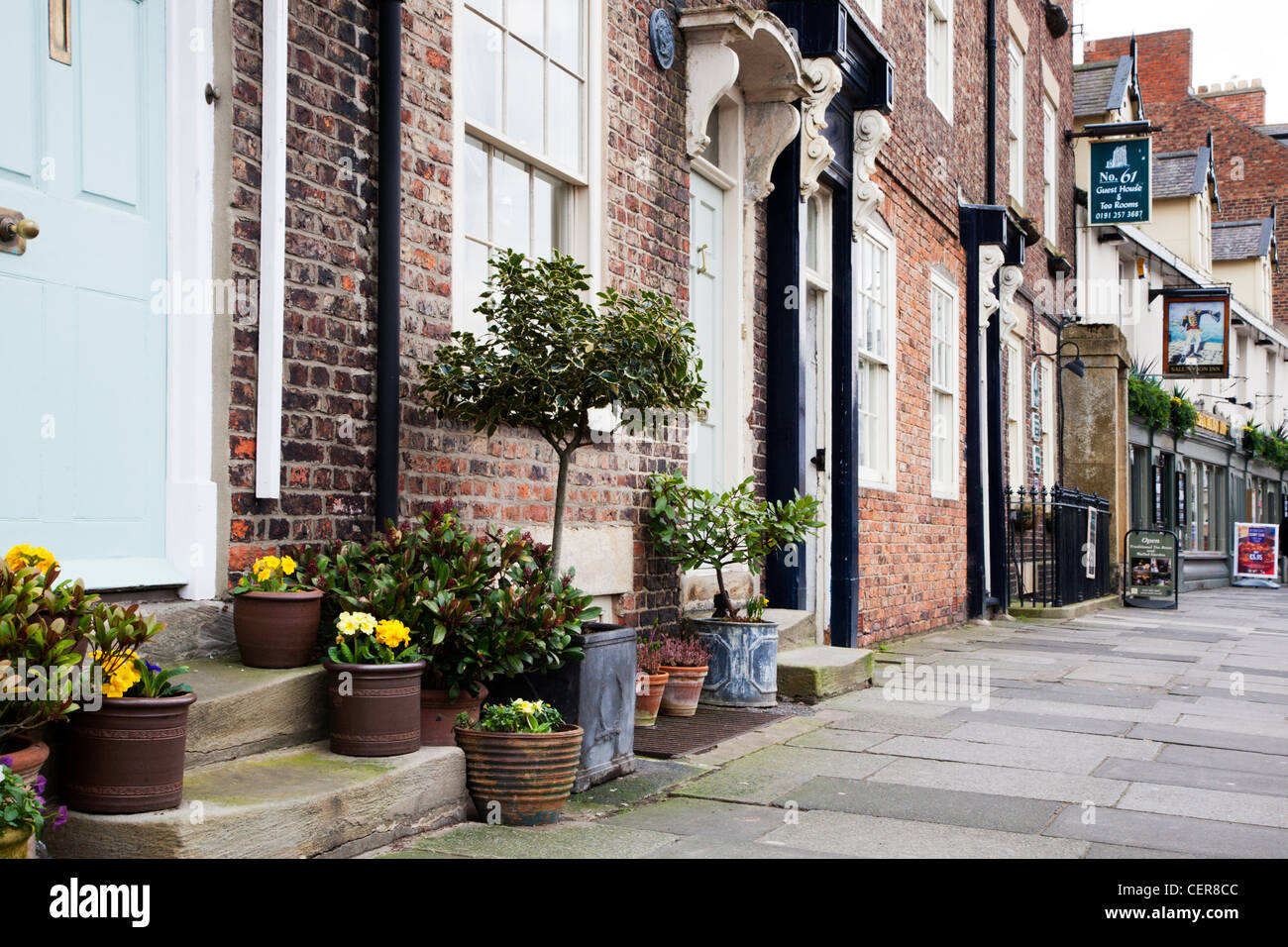 Terraced Houses on Front Street Tynemouth North Tyneside England Stock ...
