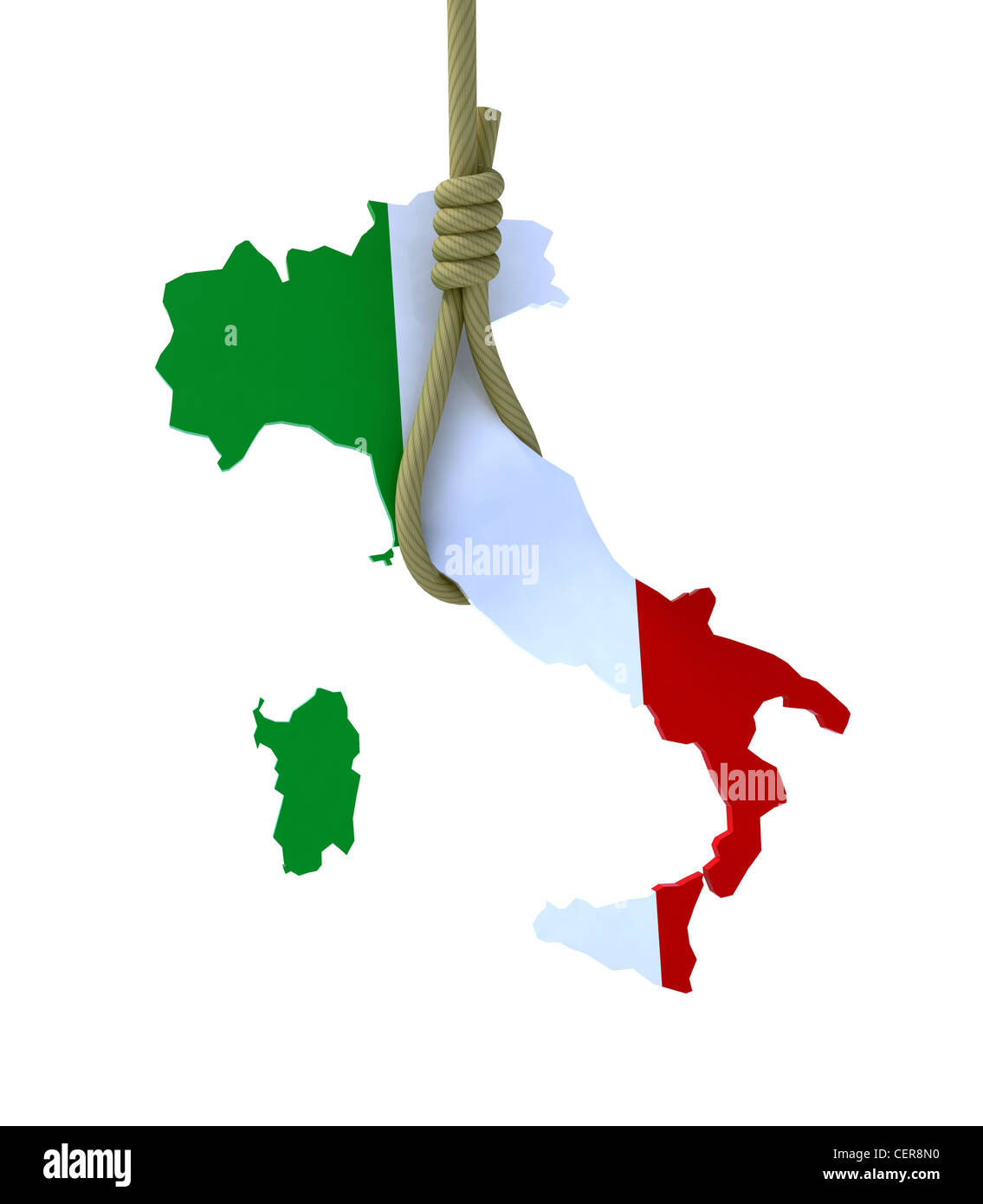 3d concept problem of the crisis in Italy Stock Photo - Alamy