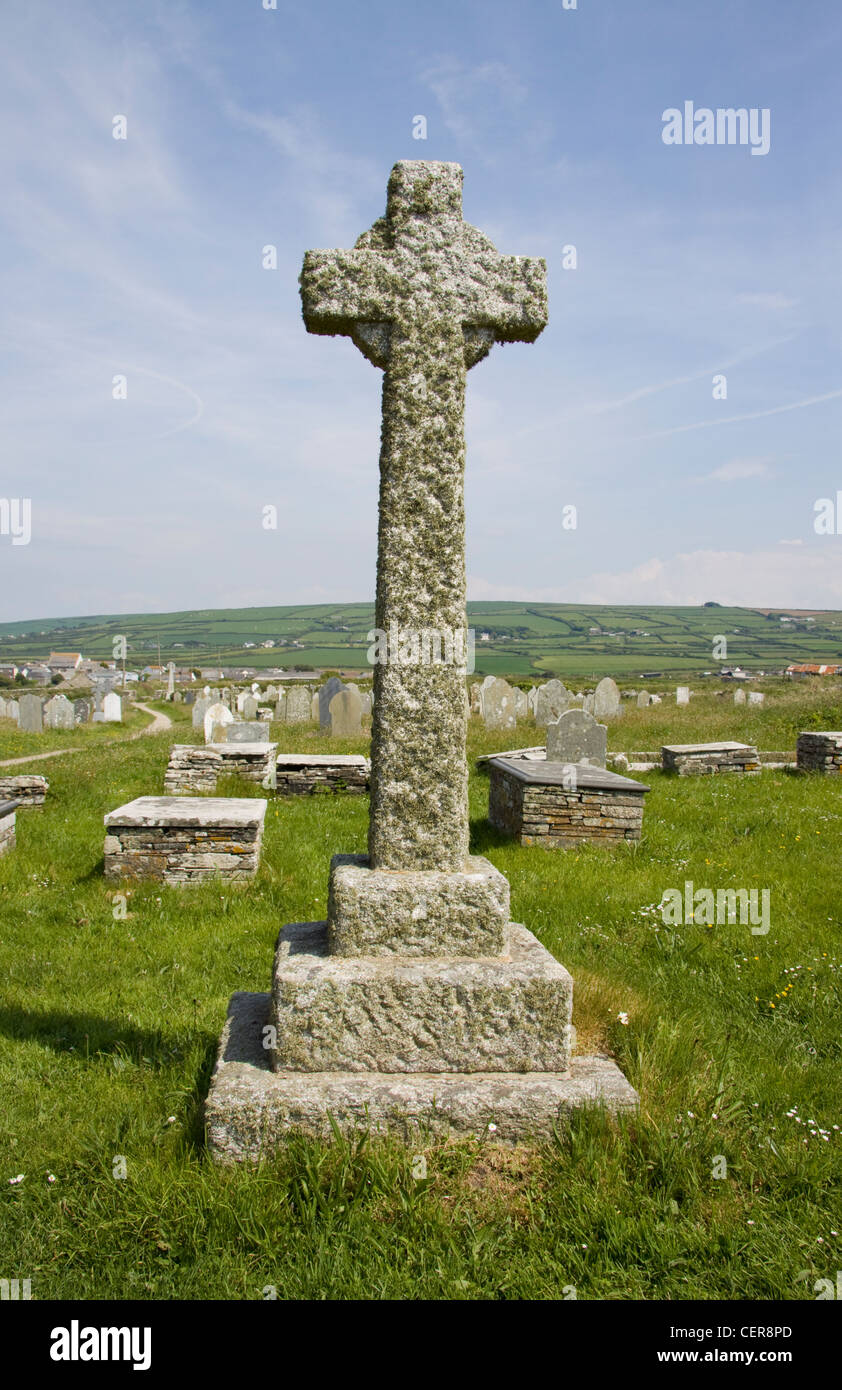 Celtic Cross Cornwall England Stock Photos & Celtic Cross Cornwall ...