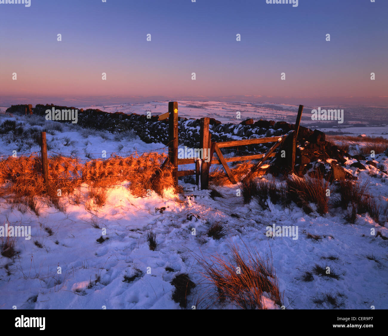 A winter sunset on Cheetham Close. Cheetham Close lies on the Witton ...