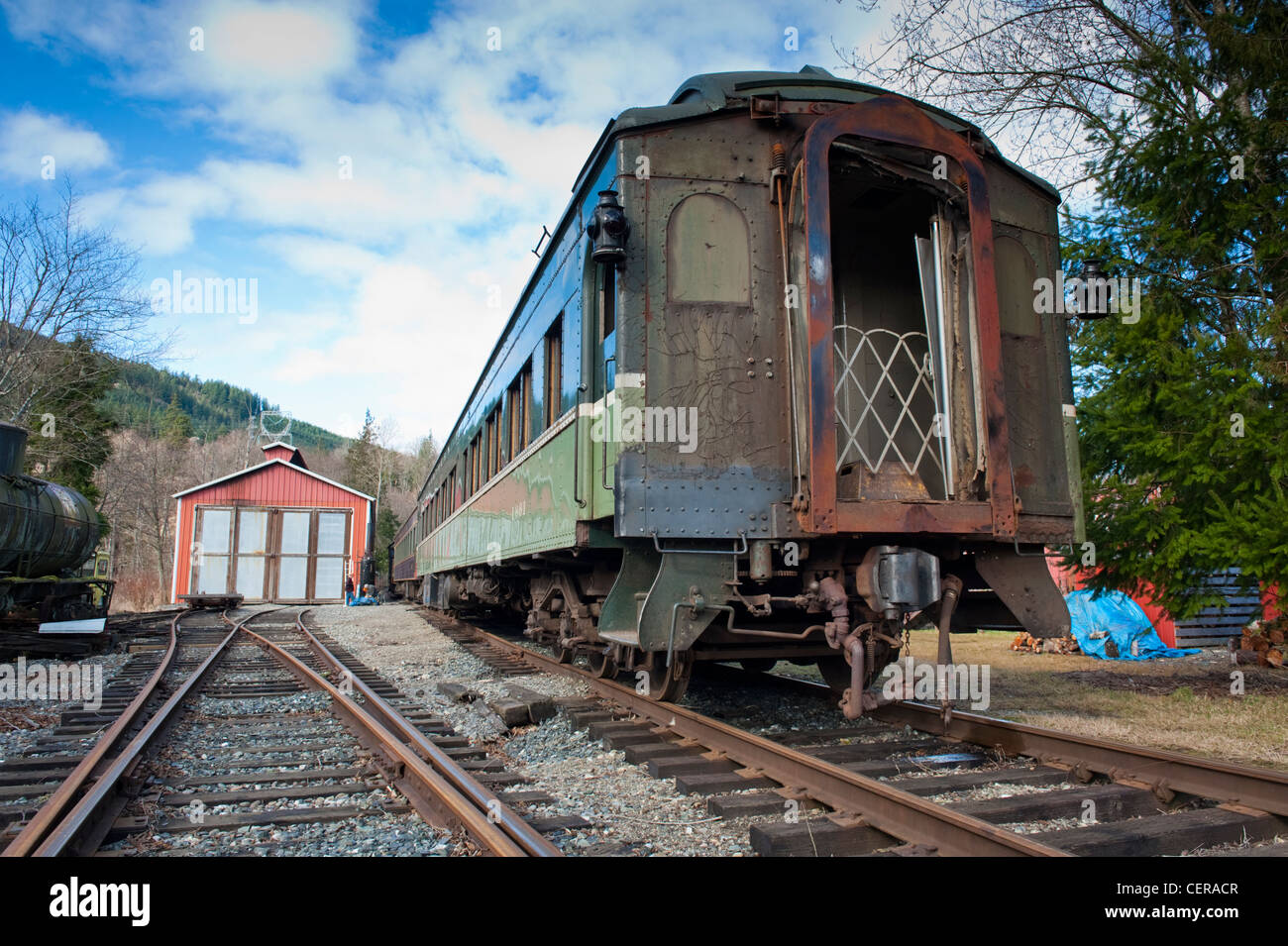 These passenger train coaches date from 1910 to 1925 and were used on ...