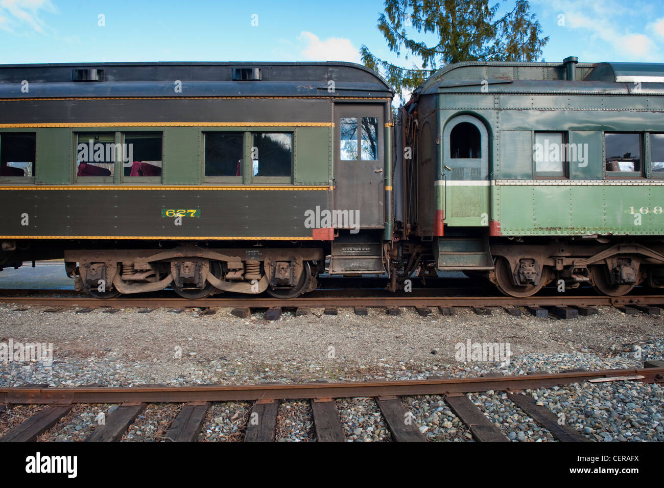 These passenger train coaches date from 1910 to 1925 and were used on ...