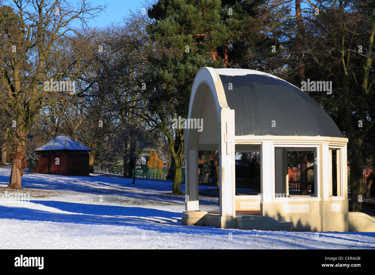Bandstand at Brinton's Park, Kidderminster, Worcestershire, England ...