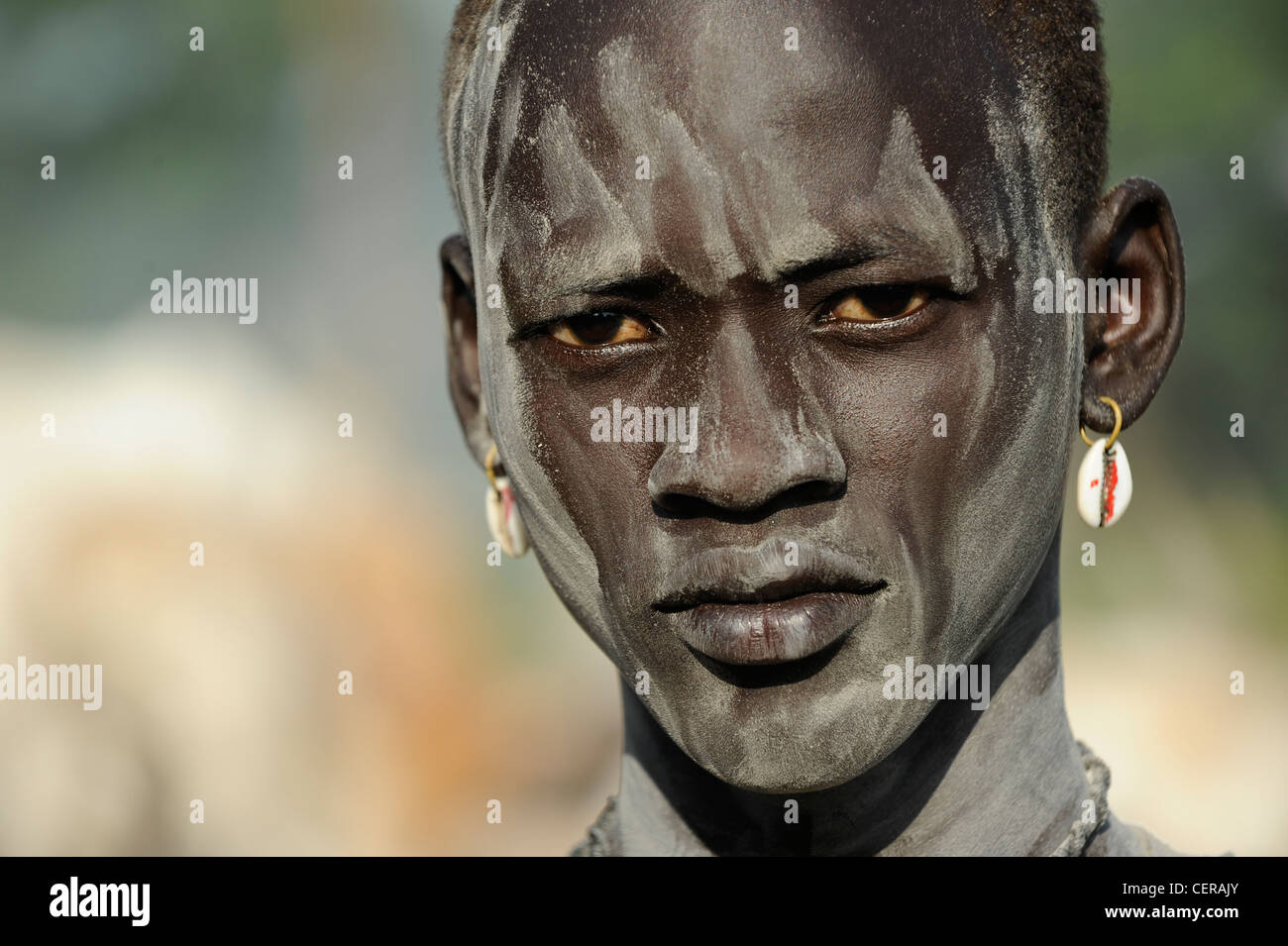 SOUTHERN SUDAN, Bahr al Ghazal region , Lakes State, Dinka tribe with ...