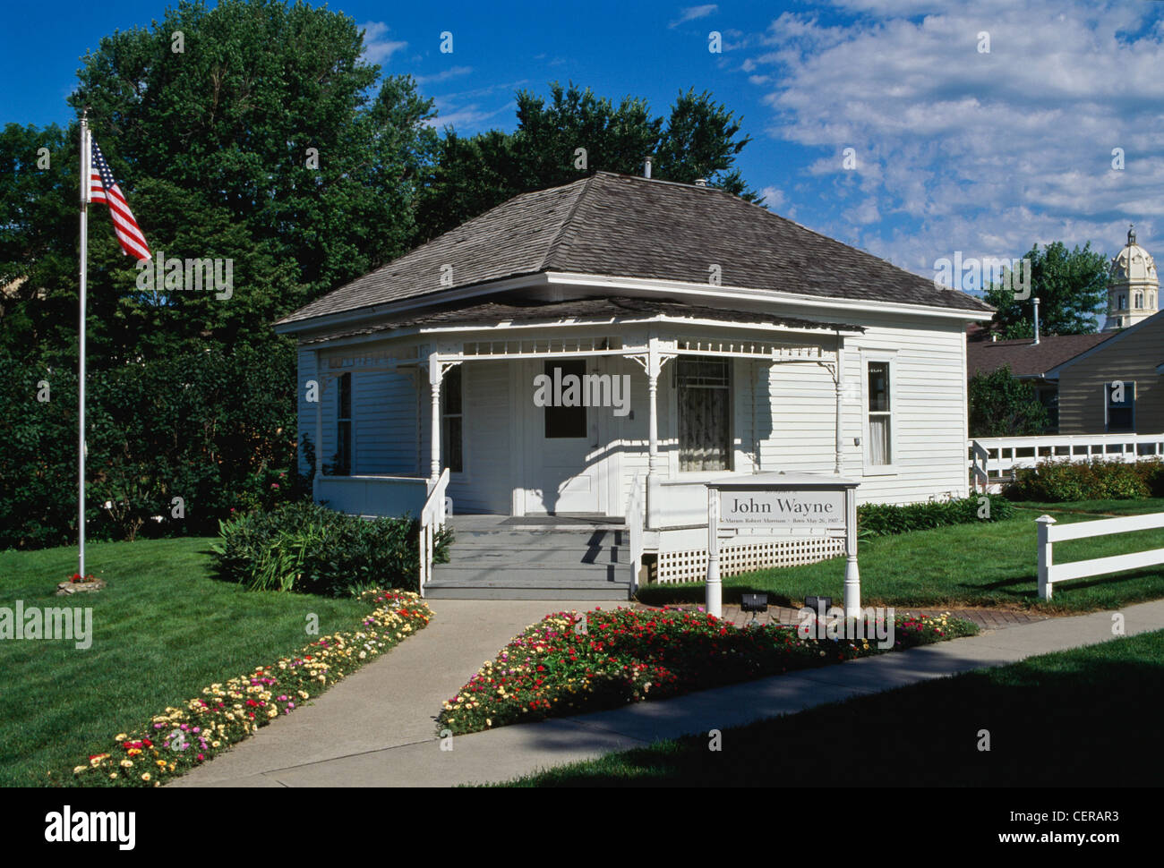 Actor Icon John Wayne's Birthplace Home, Winterset, Iowa Stock Photo ...