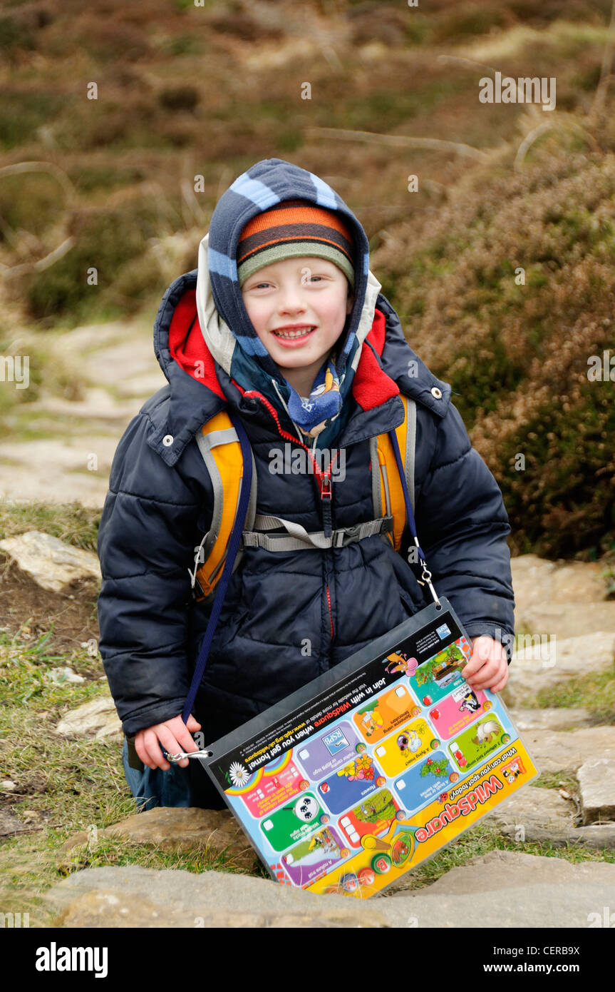 A boy on the South Stack RSPB nature trail Stock Photo - Alamy