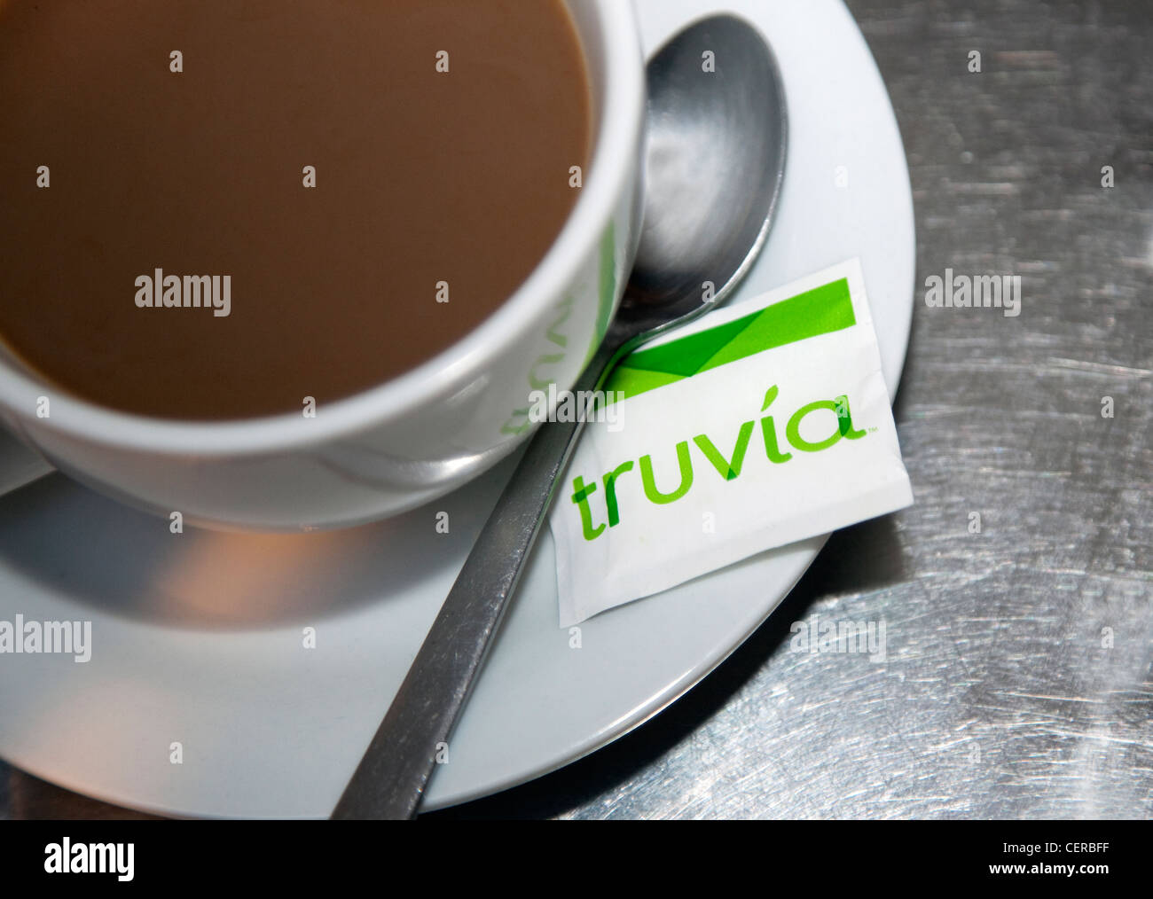 Sweetener made from Stevia plant leaf Stock Photo - Alamy