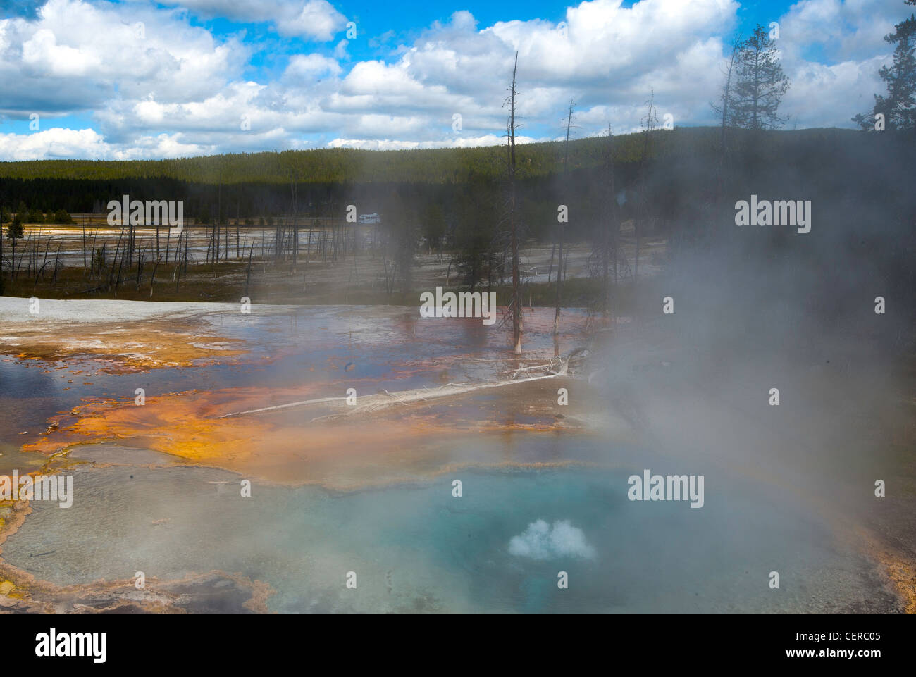geyser pool at yellowstone national park Stock Photo - Alamy