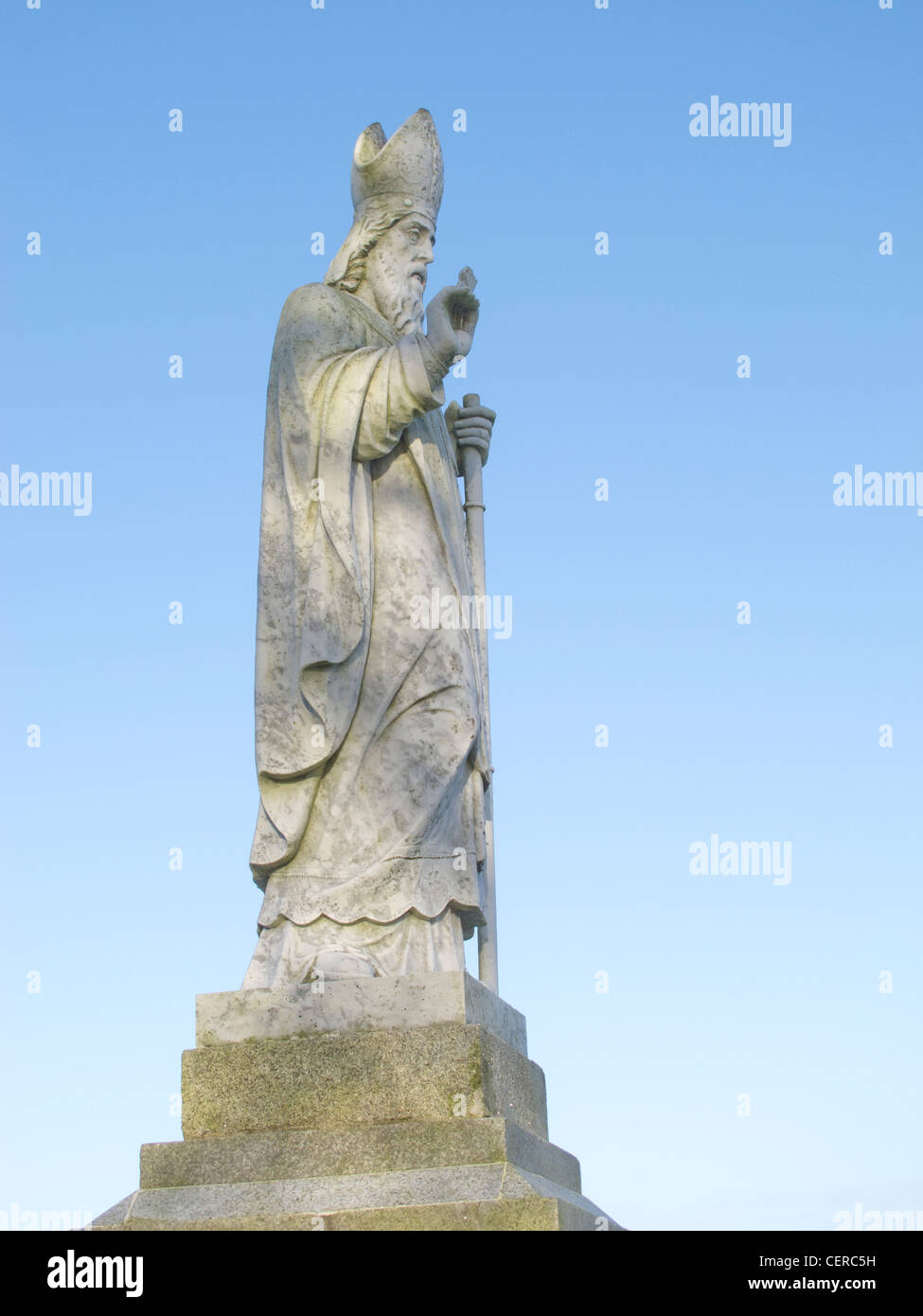 Saint Patrick statue on the Hill of Tara in County Meath, Ireland Stock ...