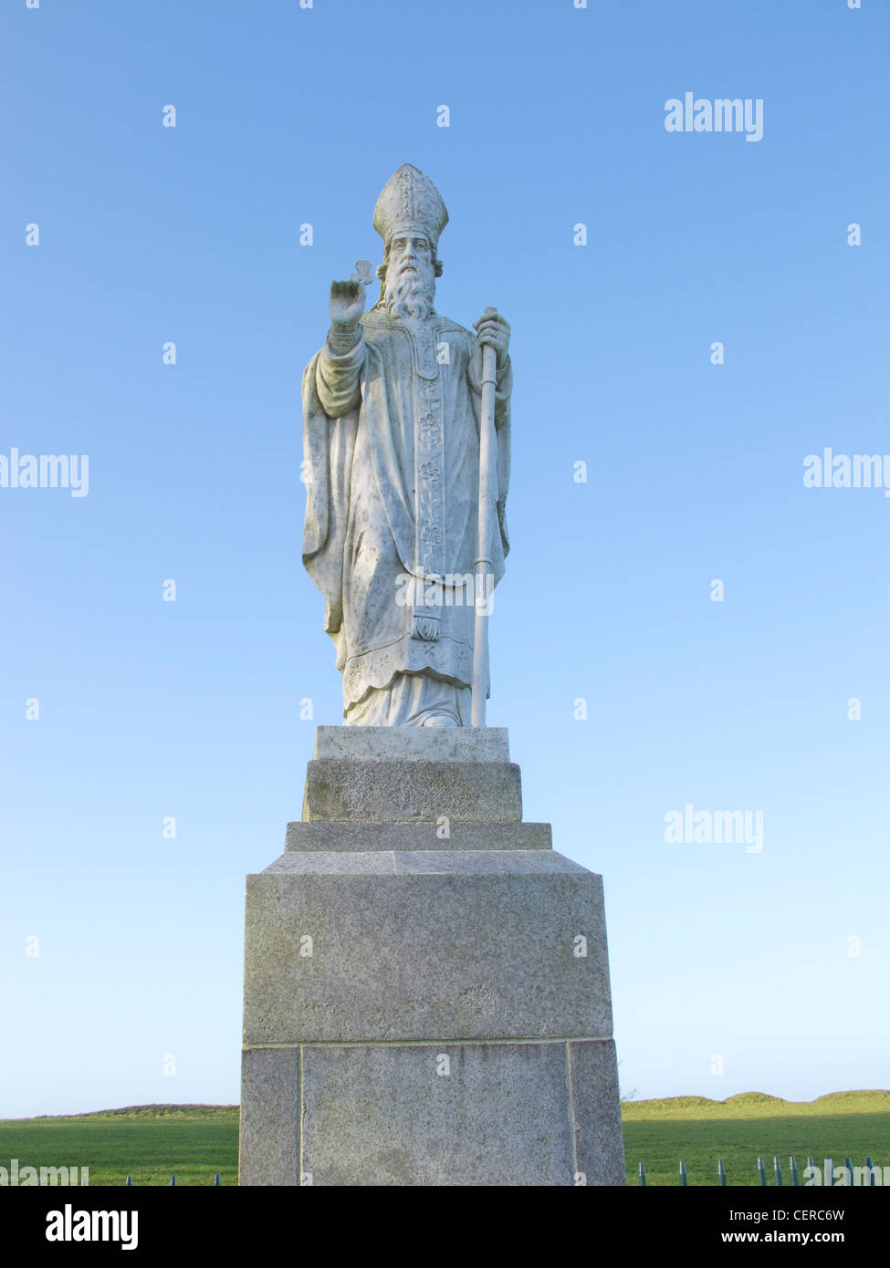 Saint Patrick statue on the Hill of Tara in County Meath, Ireland Stock ...