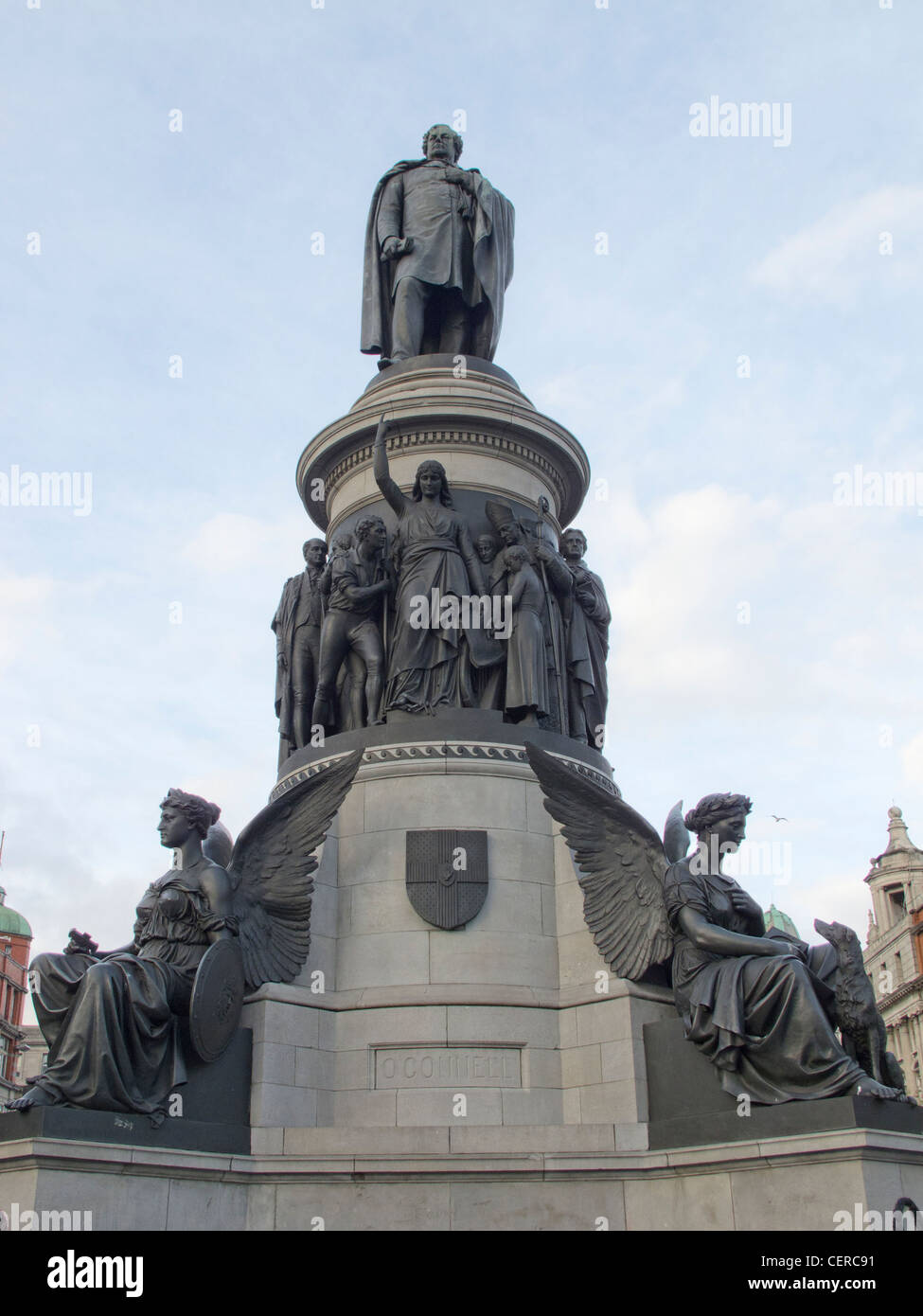Daniel O'Connell statue on O'Connell Street in Dublin Ireland Stock ...