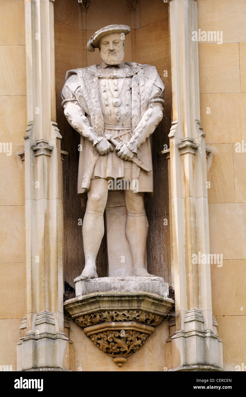 Statue of King Henry VIII at Kings College, a constituent college of ...
