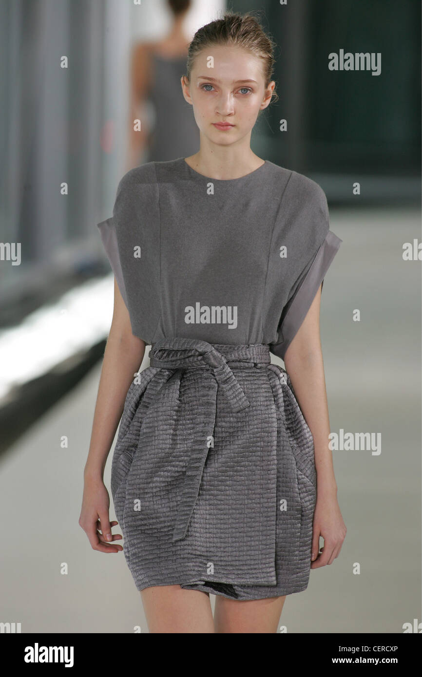 Preen London Ready to Wear Autumn Winter Blonde female model wearing a ...