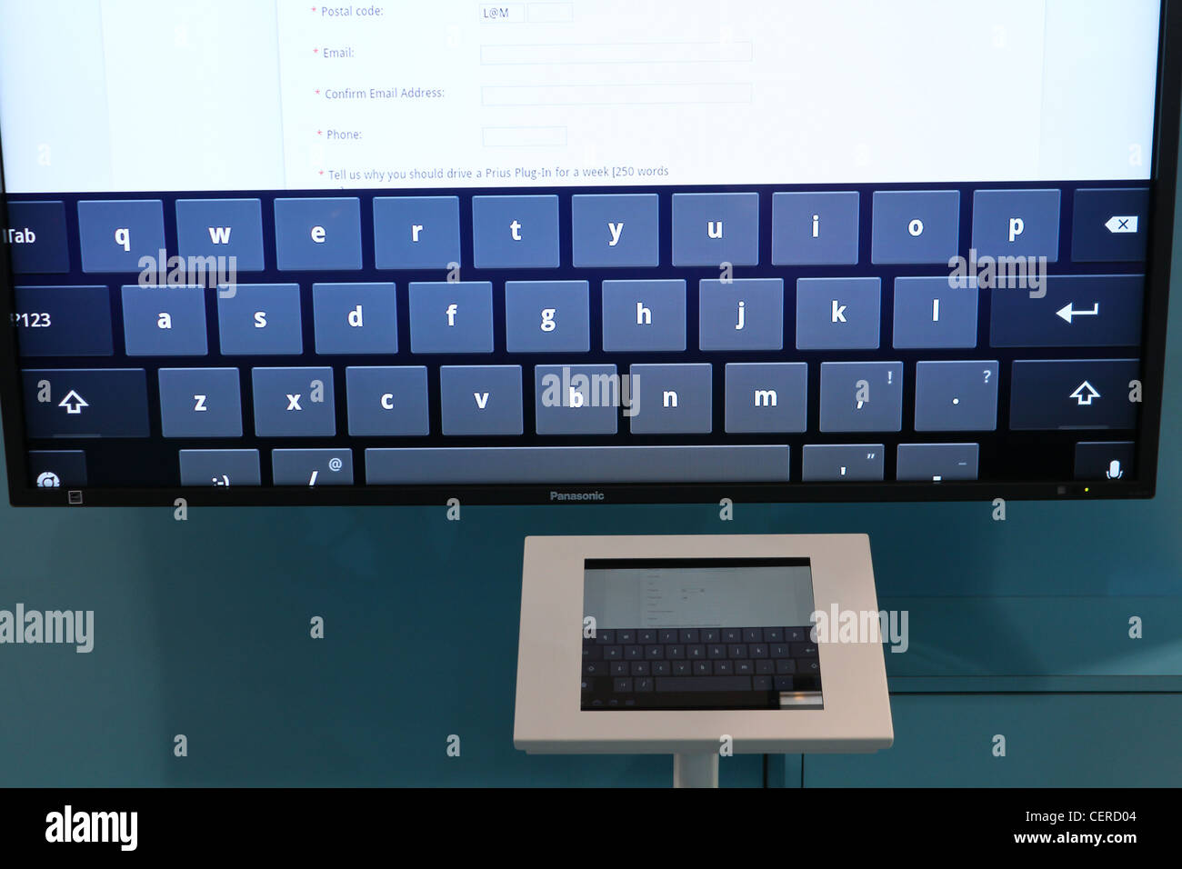 on screen keyboard Stock Photo - Alamy