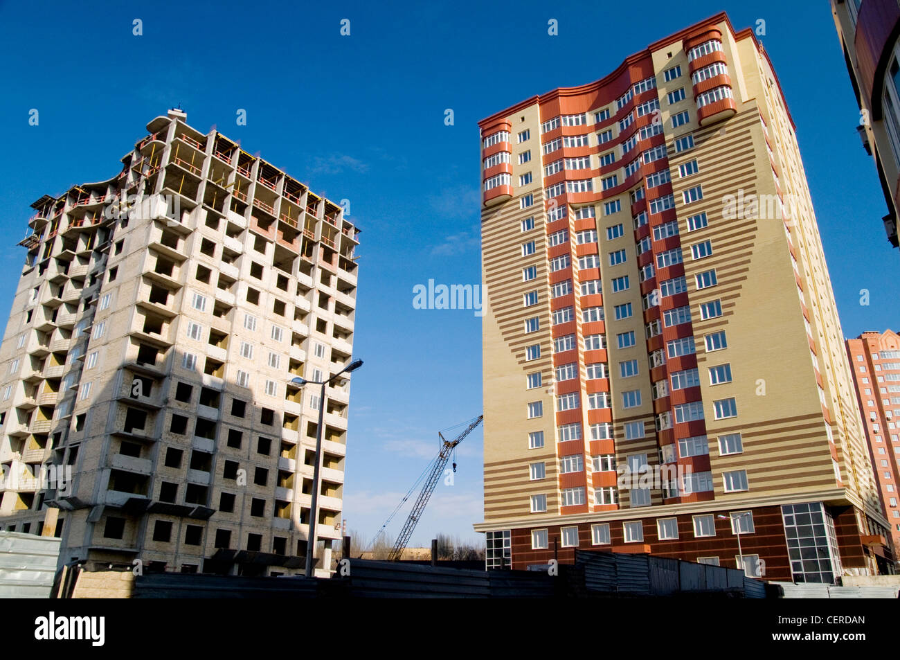 new high-rise building of housing complex Stock Photo - Alamy