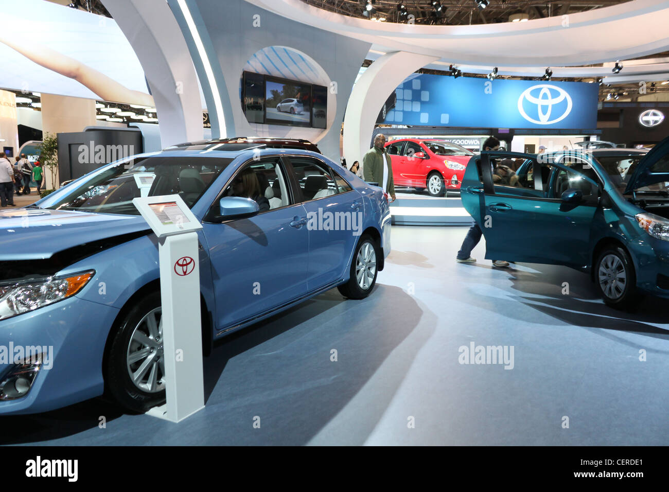 toyota car show booth Stock Photo - Alamy