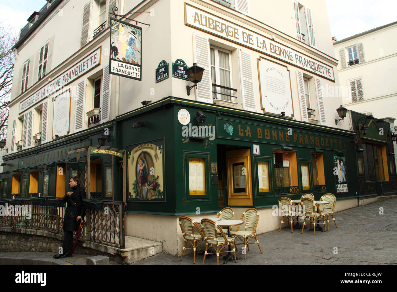 Restaurant La Bonne Franquette, Rue St. Rustique, Montmartre, Paris ...