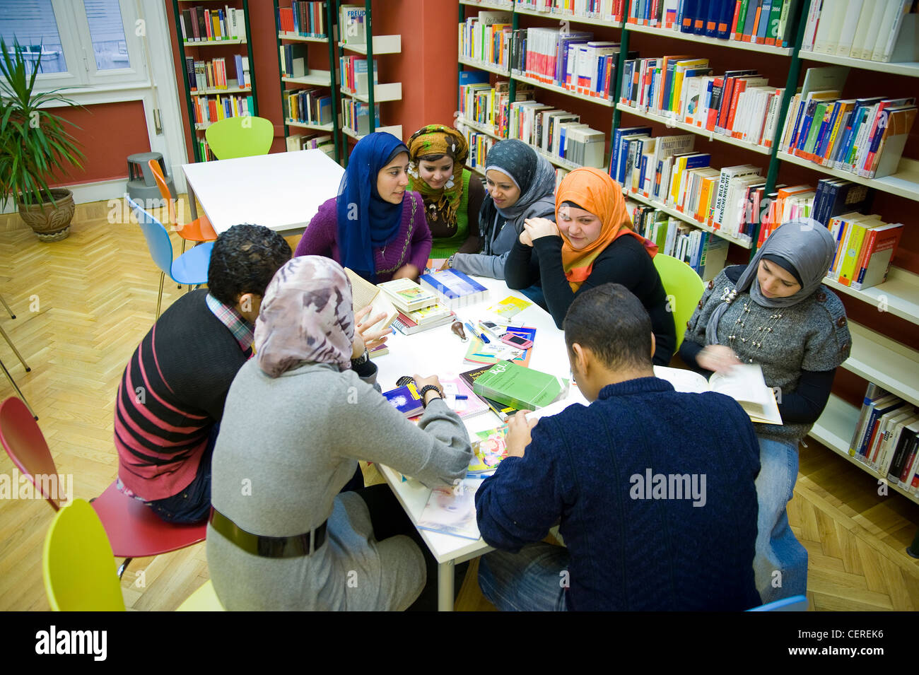 The library of the German Goethe Institute, a culture and language ...