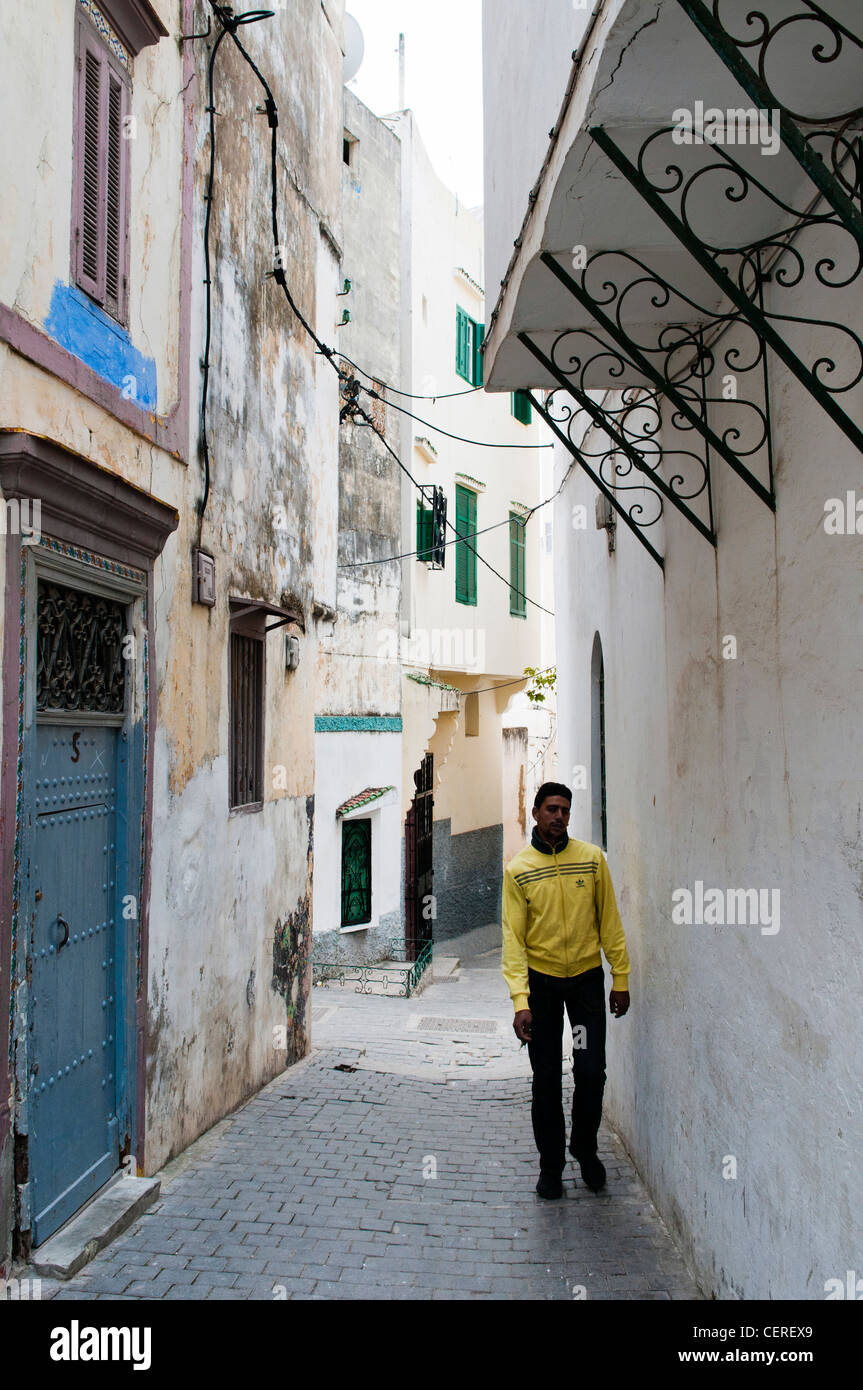 Street in the Kasbah ,Tangier, Morocco, North Africa Stock Photo - Alamy