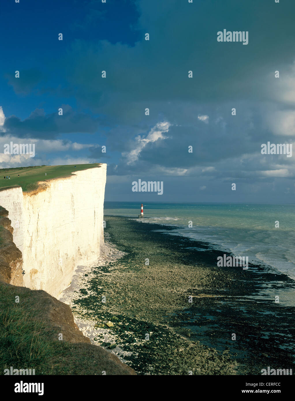 The lighthouse at Beachy Head Stock Photo - Alamy