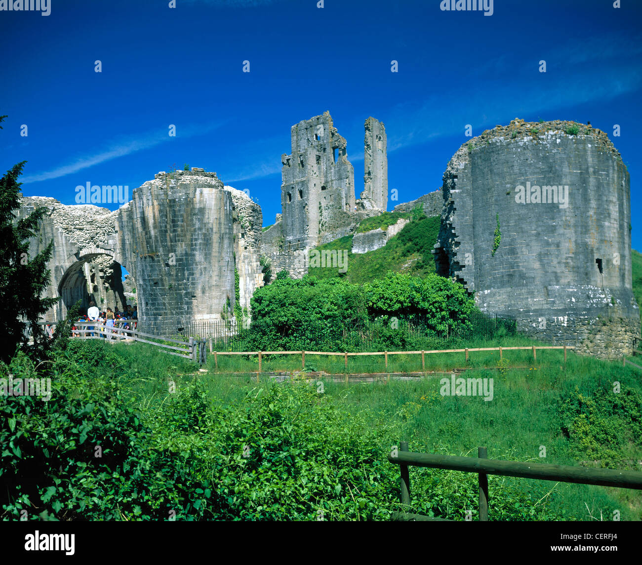 A view of corfe castle hi-res stock photography and images - Alamy