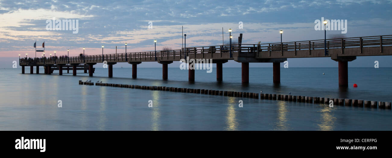 Pier at Zingst, Fischland-Darss-Zingst, Baltic Sea, Mecklenburg-Western ...