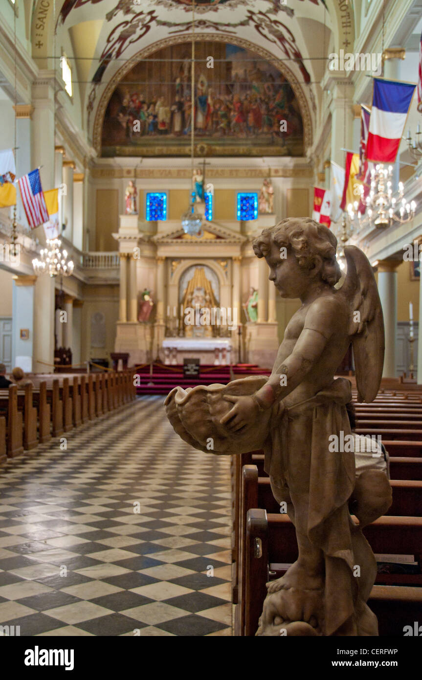 Interior of the St Louise Cathedral in Jackson Square in New Orleans ...