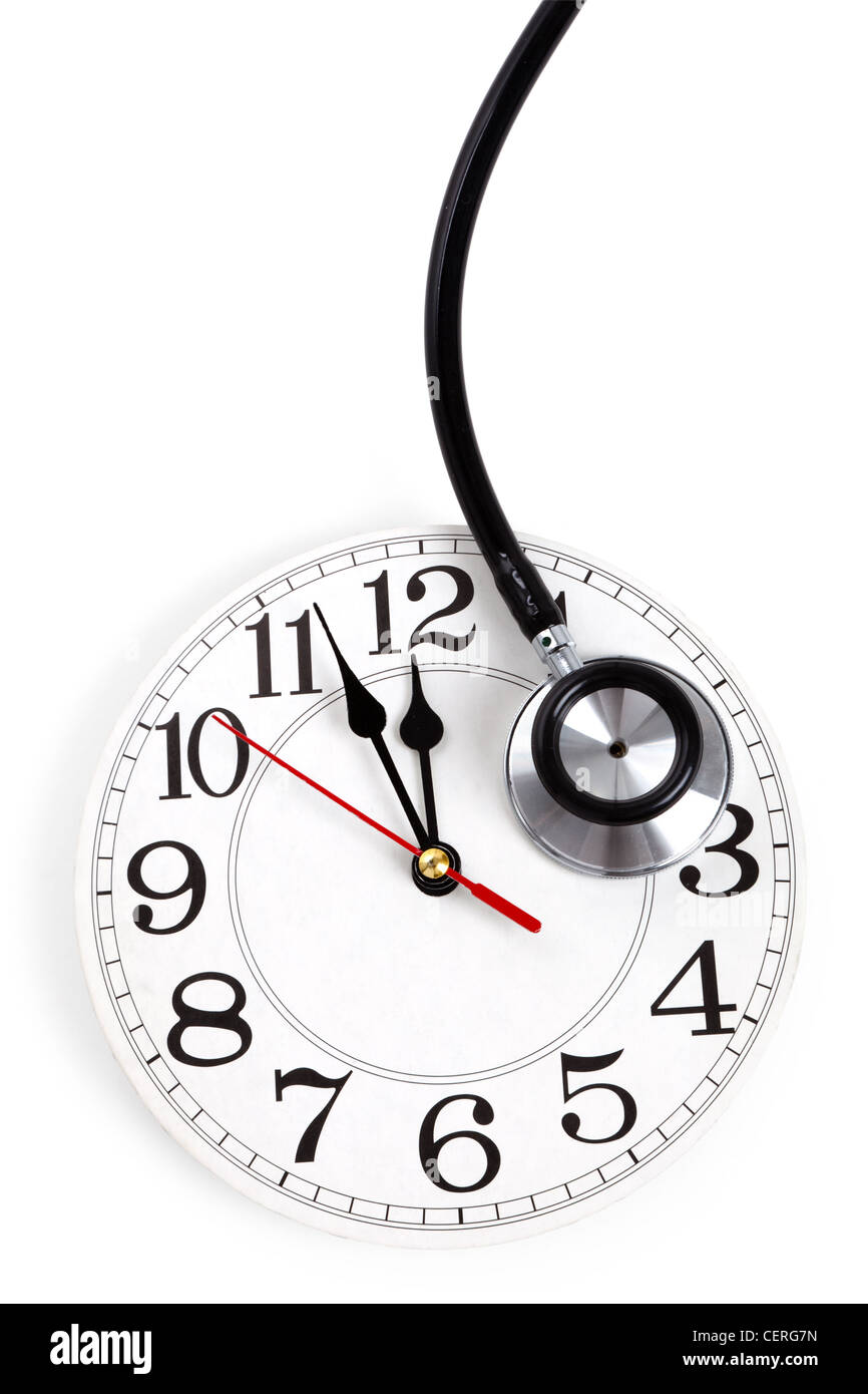 Time medicine concept clock Cut Out Stock Images & Pictures - Alamy