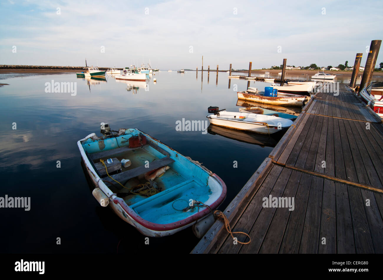 boats in the ocean bay in Maine, Usa Stock Photo - Alamy