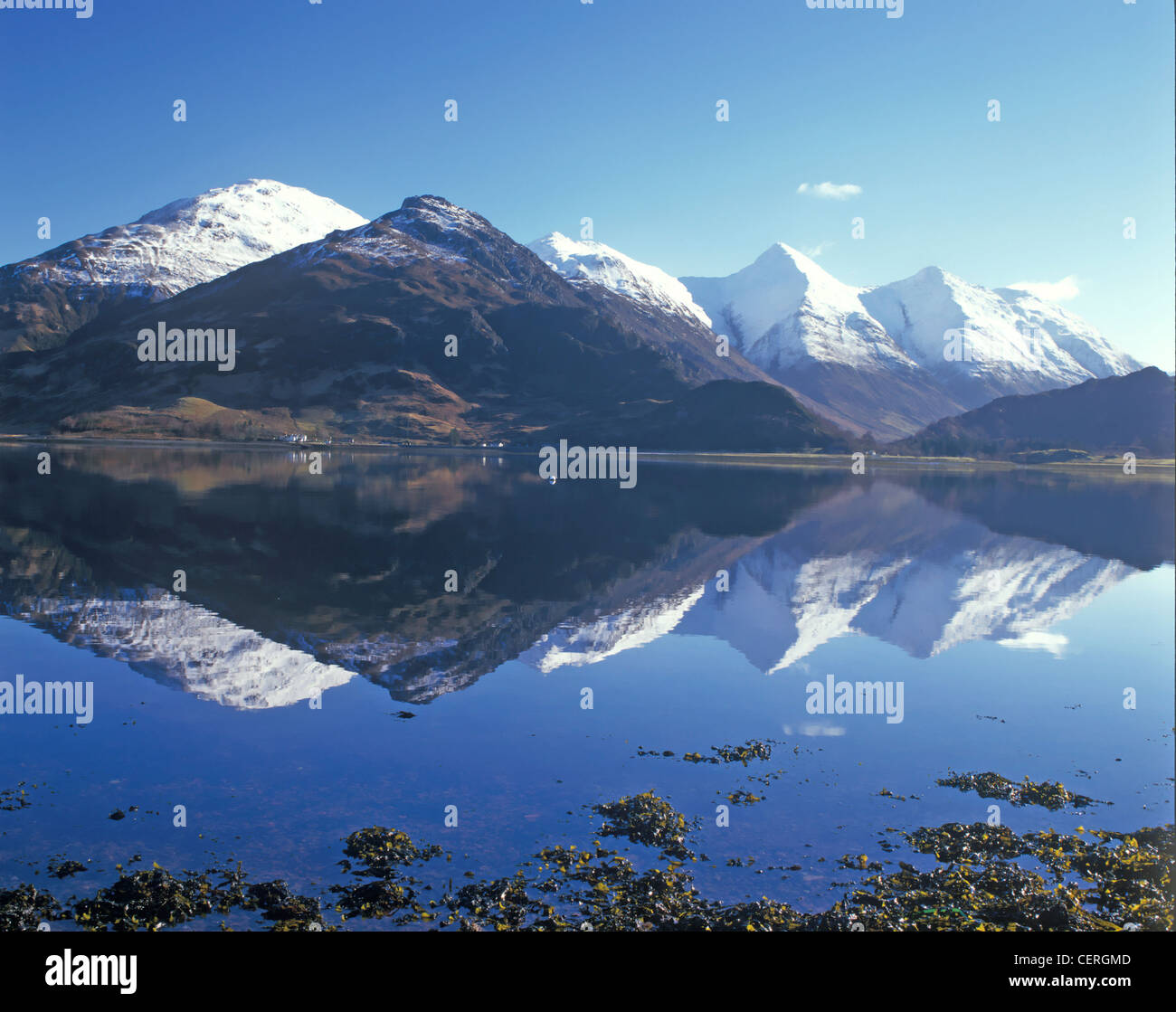 The five sisters of Kintail from Loch Duich Stock Photo - Alamy