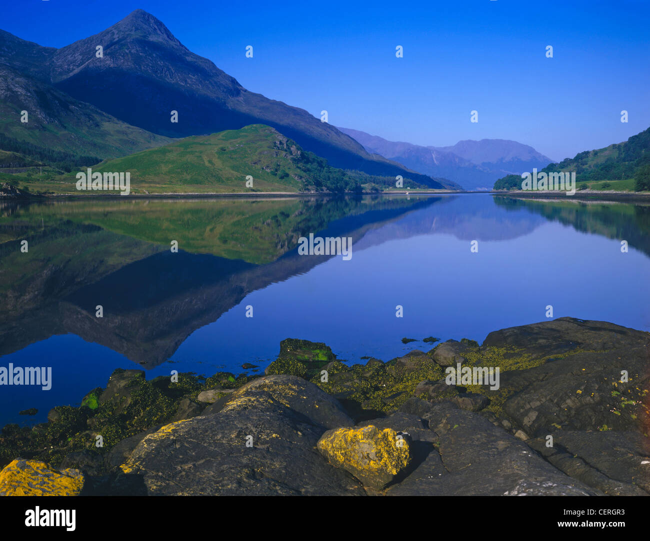 The Pap of Glencoe reflected in Loch Leven Stock Photo - Alamy