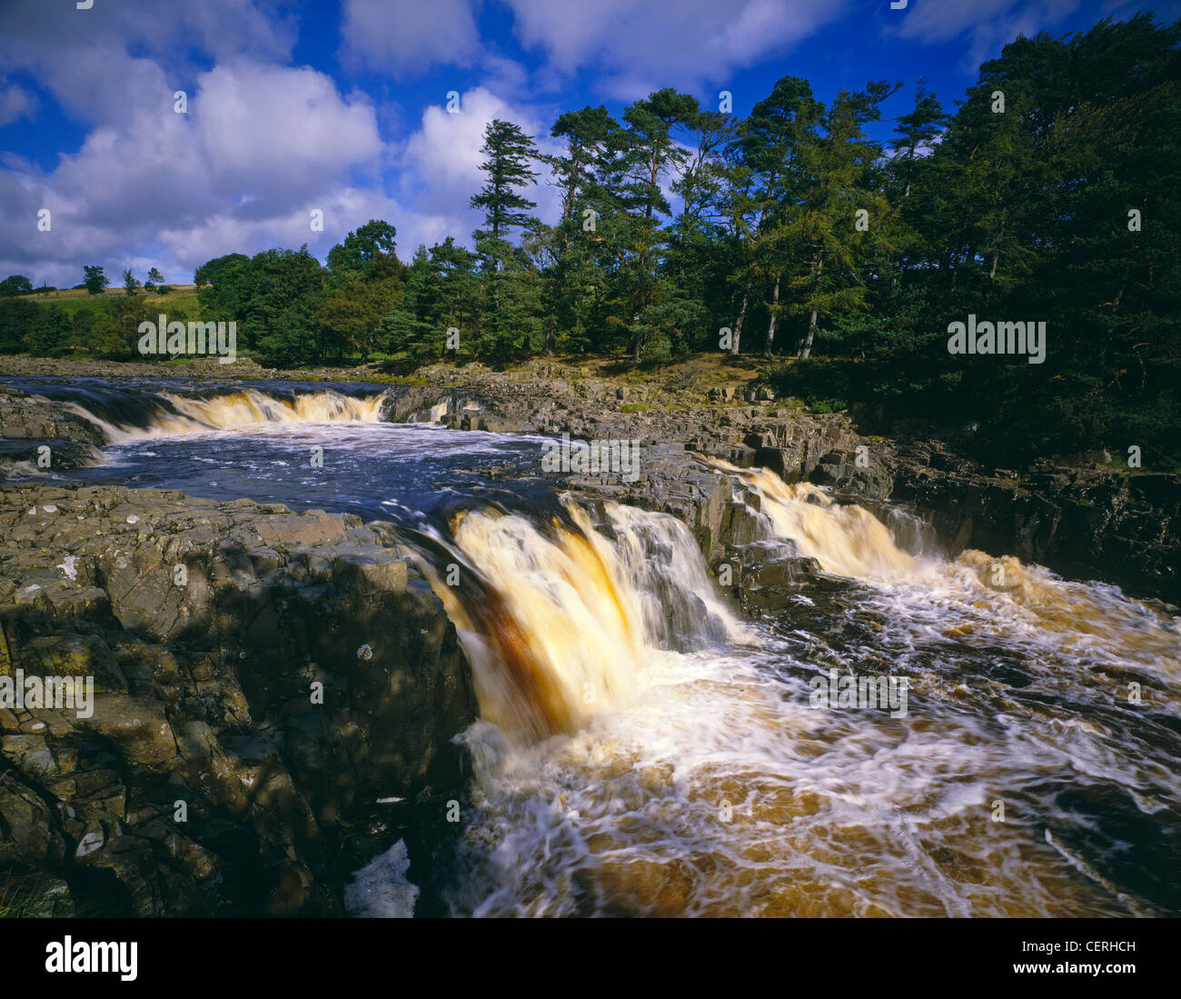 Low Force Waterfalls on the River Tees Stock Photo - Alamy