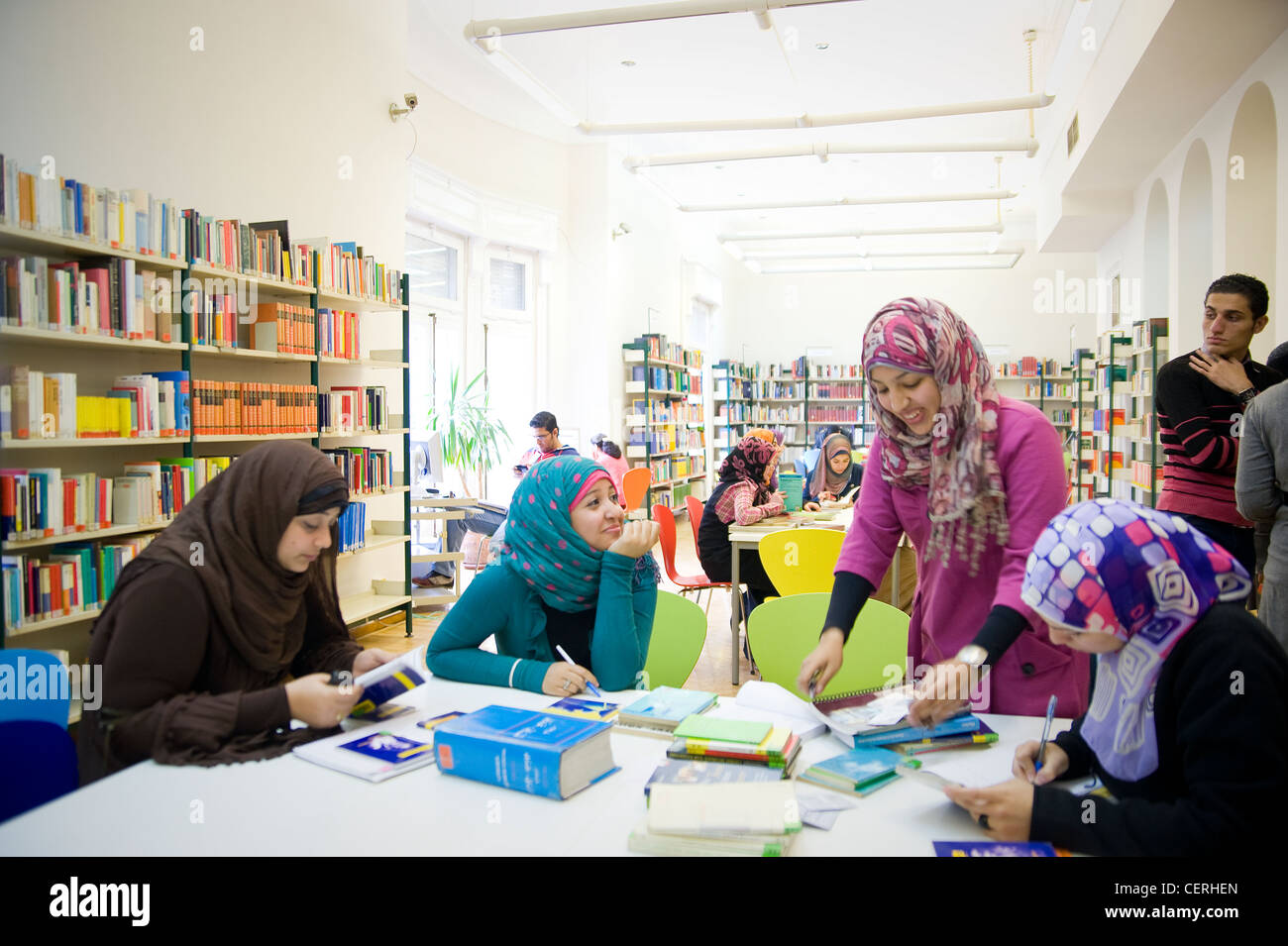 The library of the German Goethe Institute, a culture and language ...