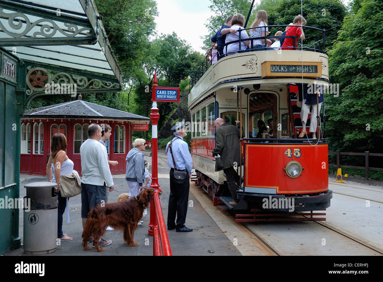 crich tramway museum derbyshire england uk Stock Photo - Alamy