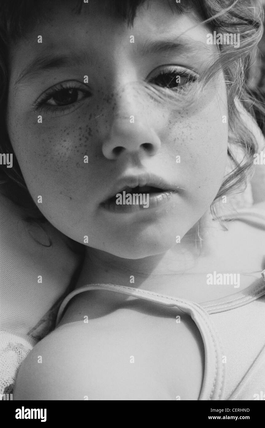 Close up face of Female child Stock Photo - Alamy
