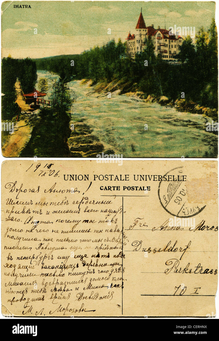 FINLAND - CIRCA 1906: Reproduction of antique postcard shows Castle in ...