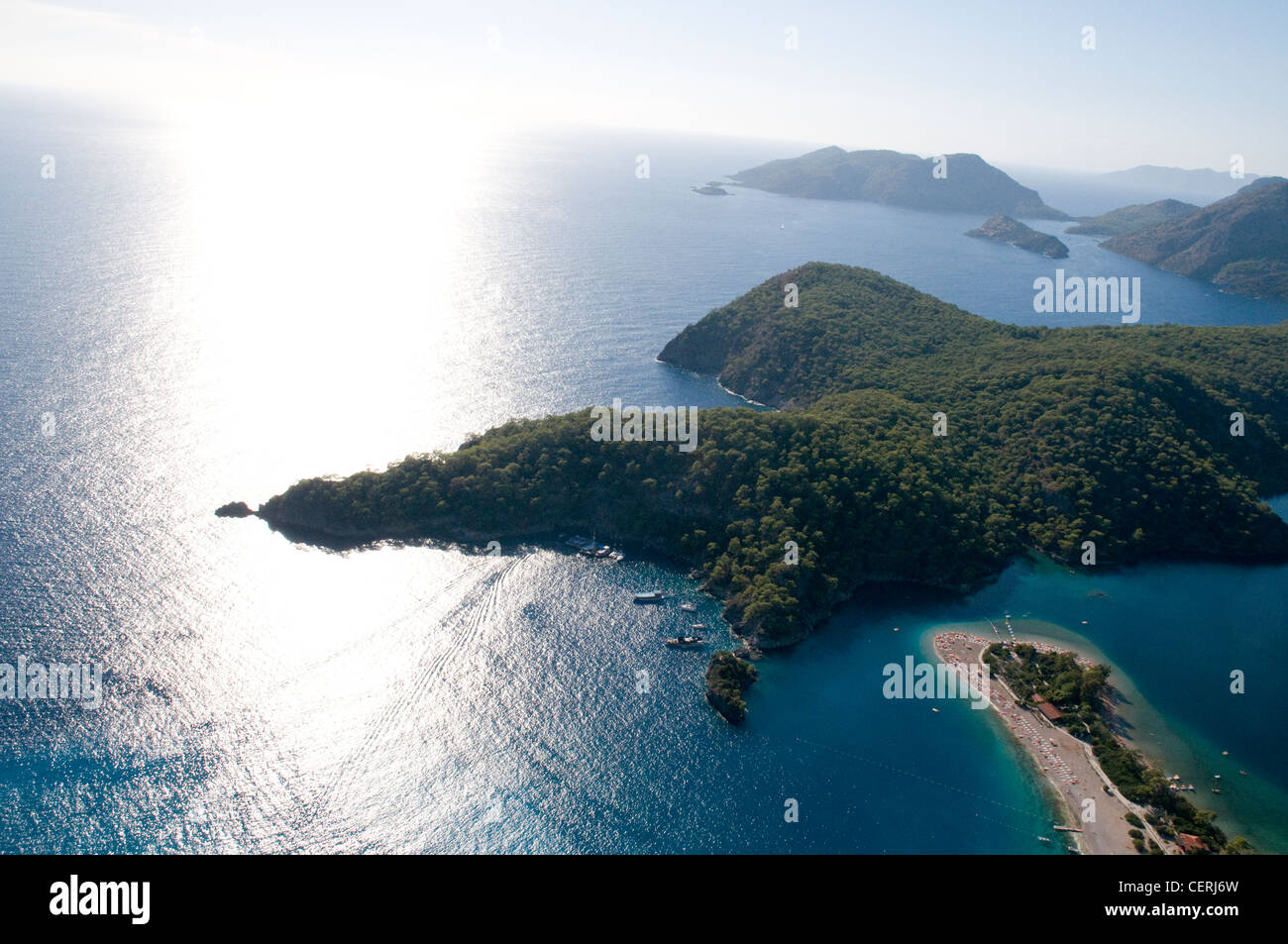 Aerial view of coastline and beaches, Olu Deniz, Turkey Stock Photo - Alamy