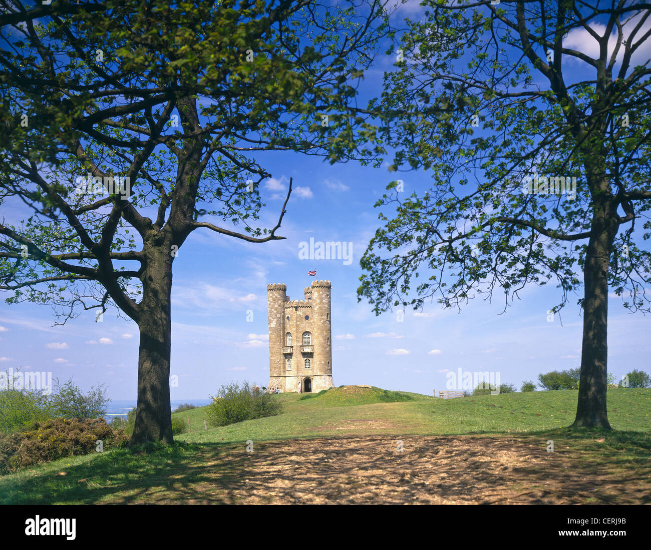 A view to Broadway Tower Stock Photo - Alamy