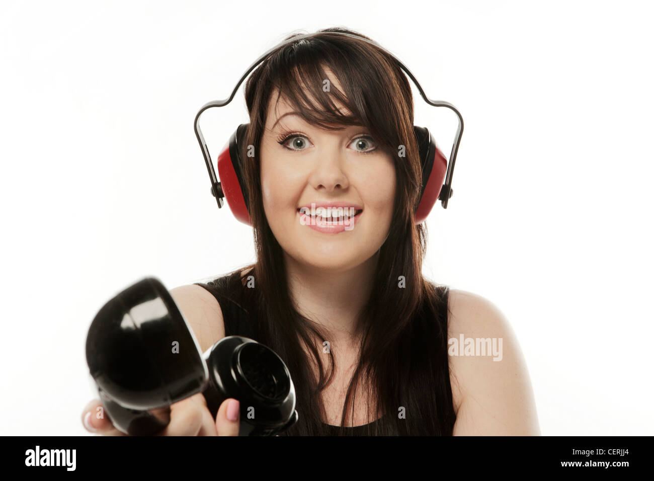 Landline woman ear hi-res stock photography and images - Alamy