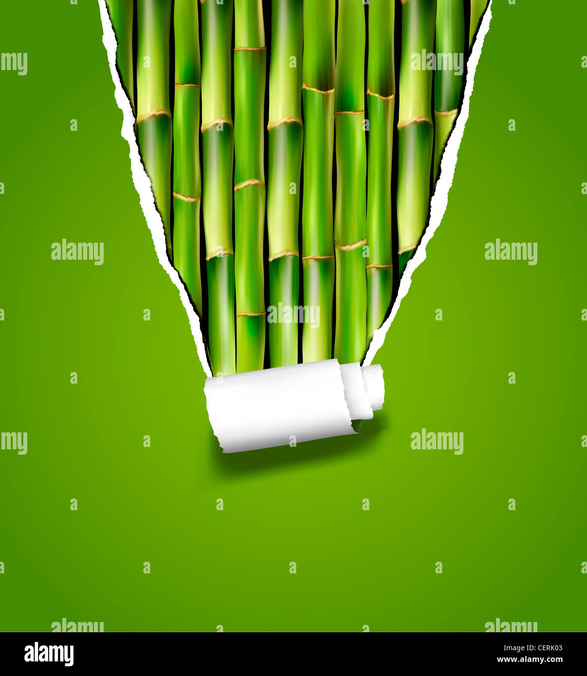 Bamboo background with ripped paper Stock Photo - Alamy