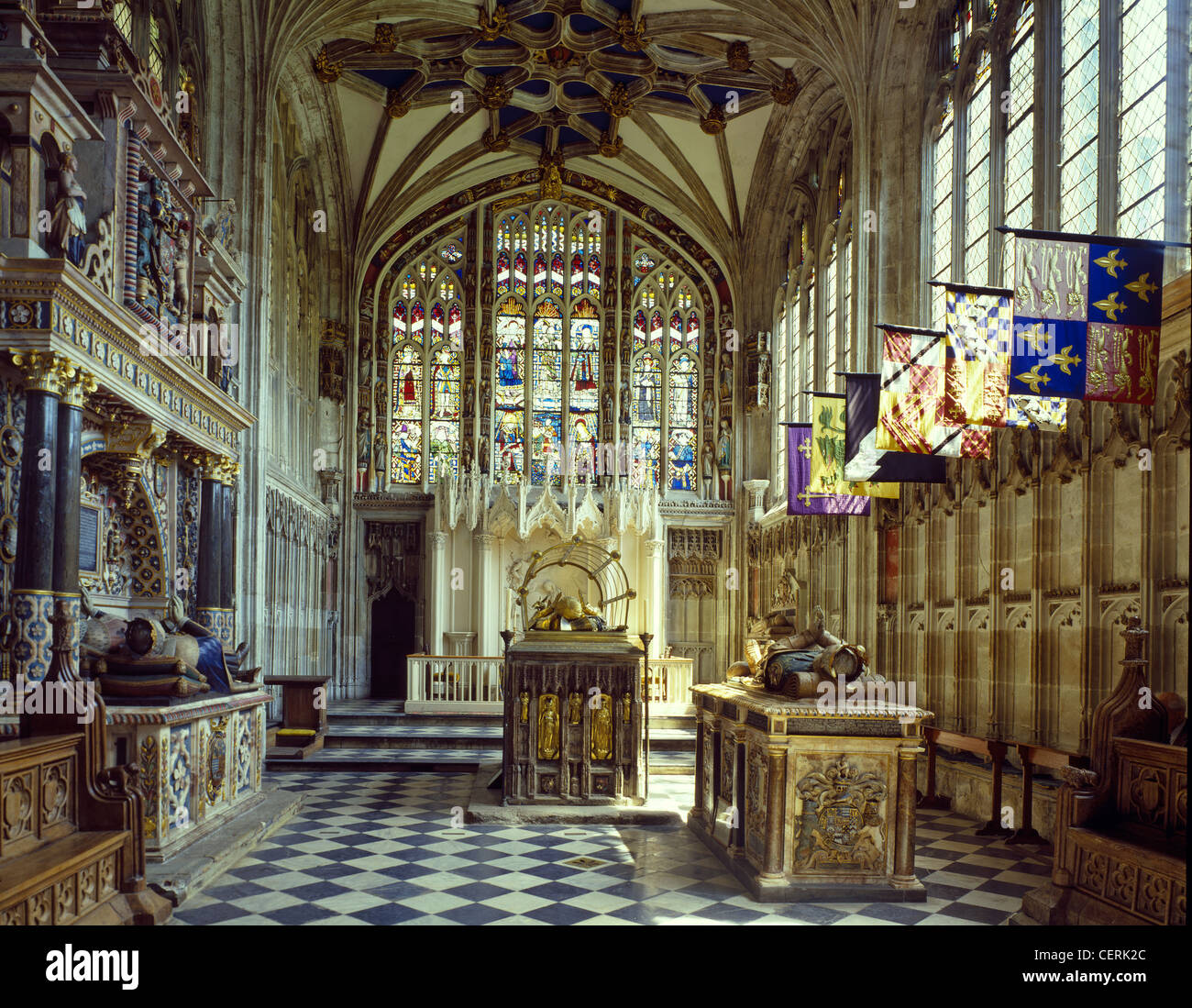 Flags in parish church hi-res stock photography and images - Alamy