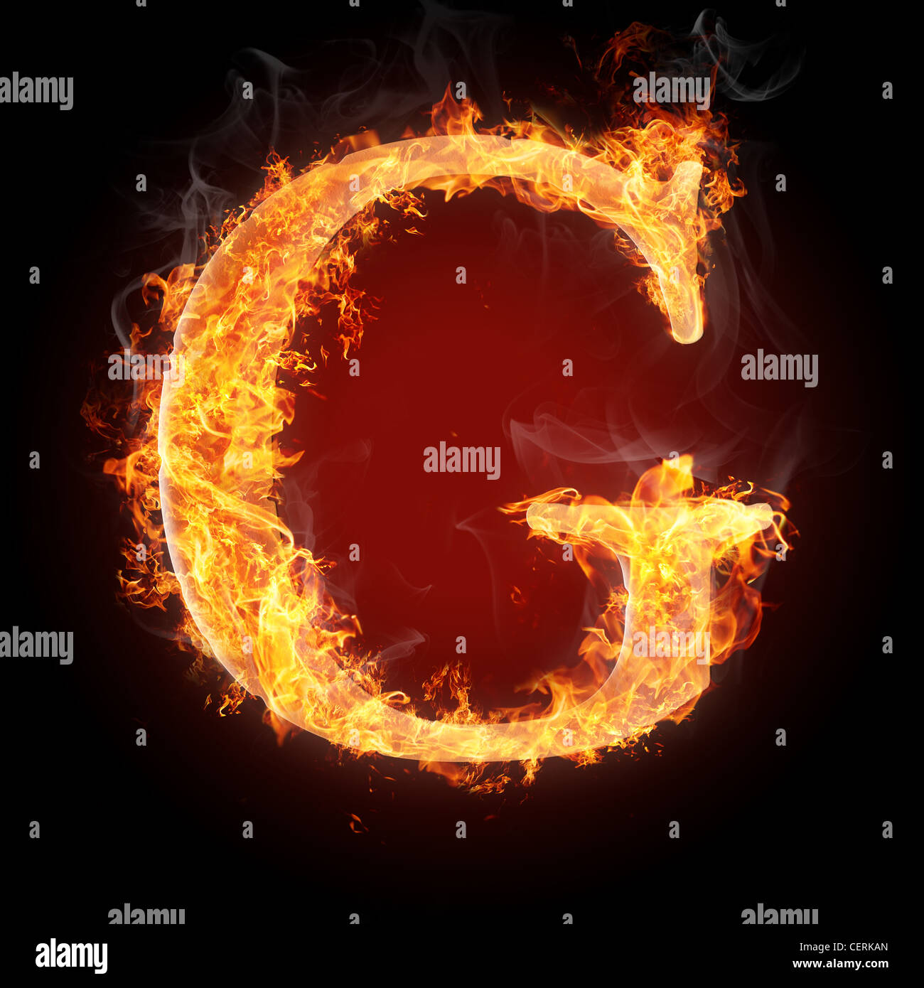 Letter G in fire. For more words, fonts and symbols see my portfolio ...