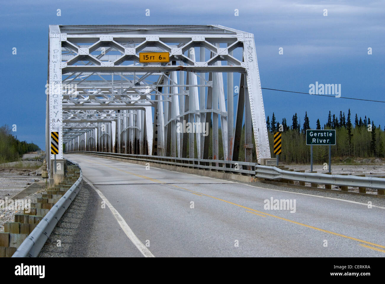 Gerstle River Bridge, Alaska, USA Stock Photo - Alamy