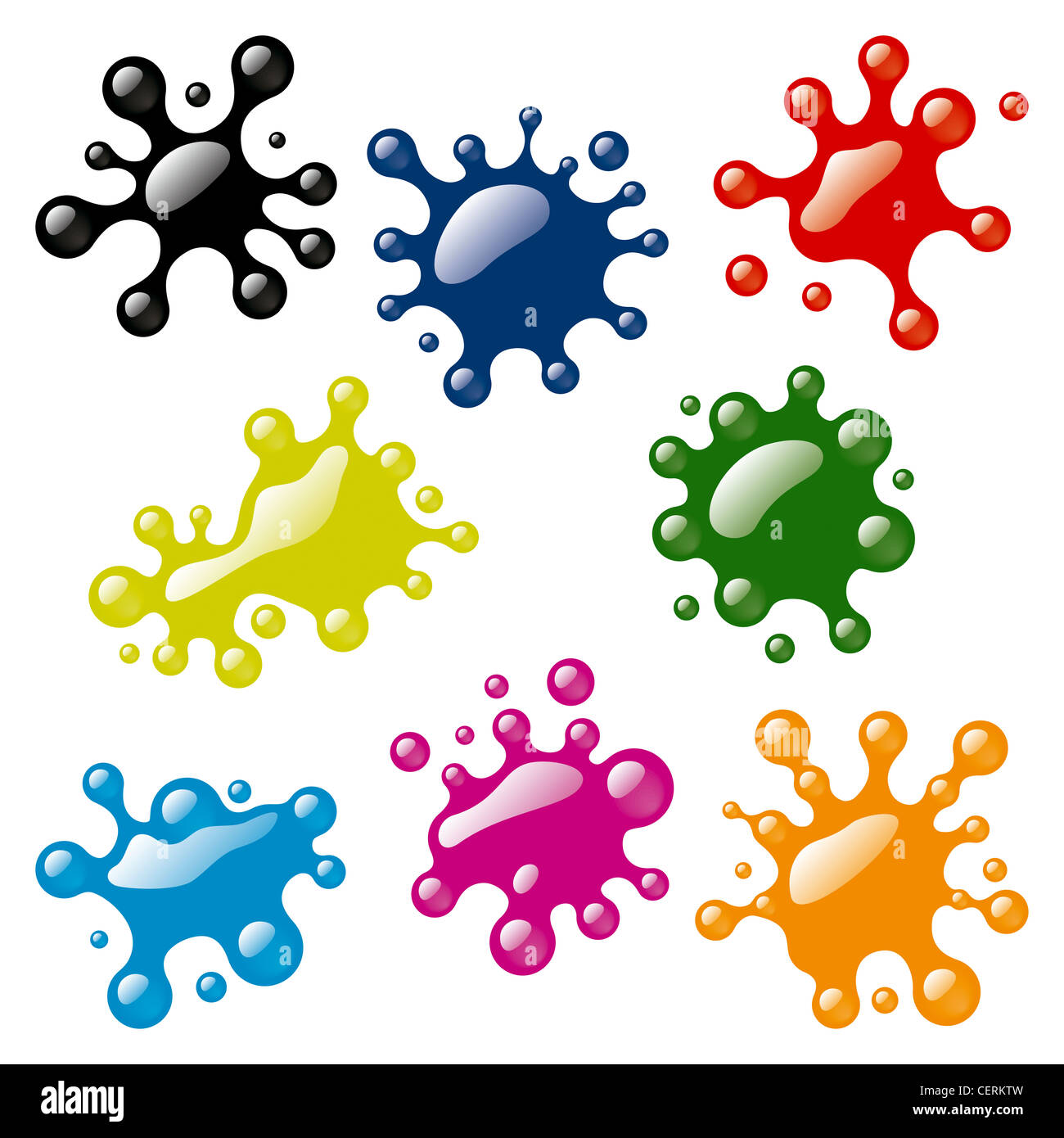 Red ink blots hi-res stock photography and images - Alamy