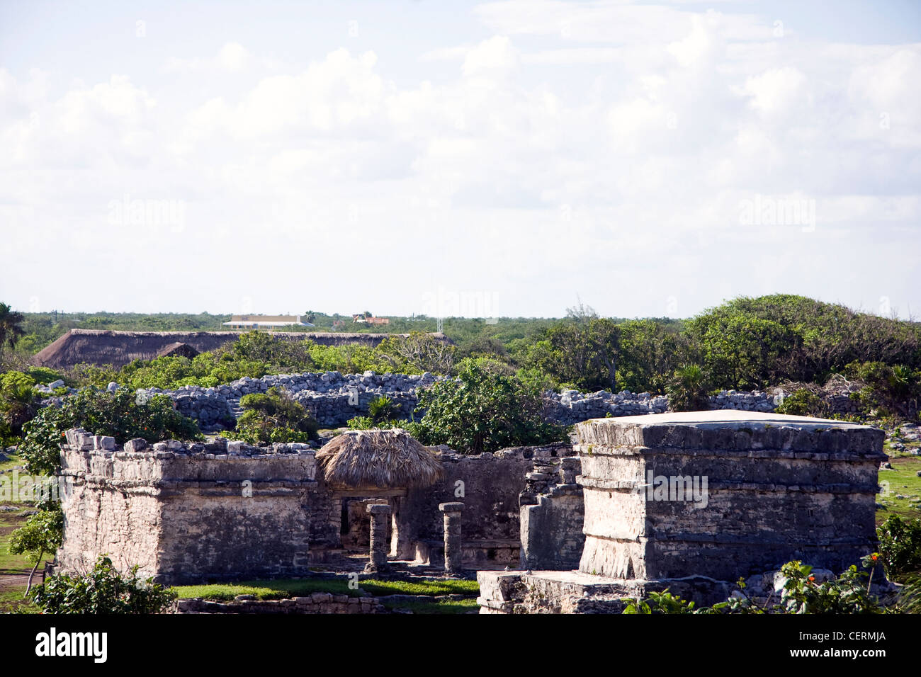 Stone ruins in Tulum Mexico Stock Photo - Alamy