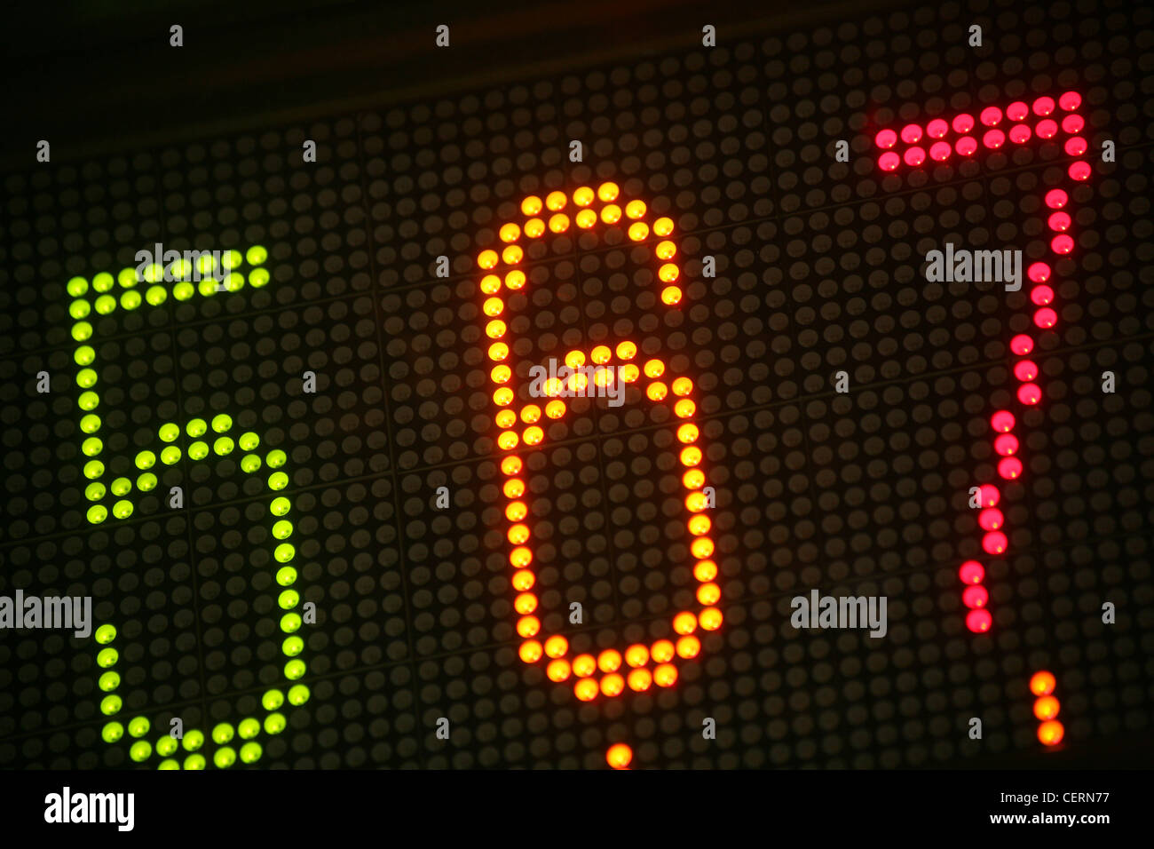 colorful led digital number close up shot Stock Photo - Alamy