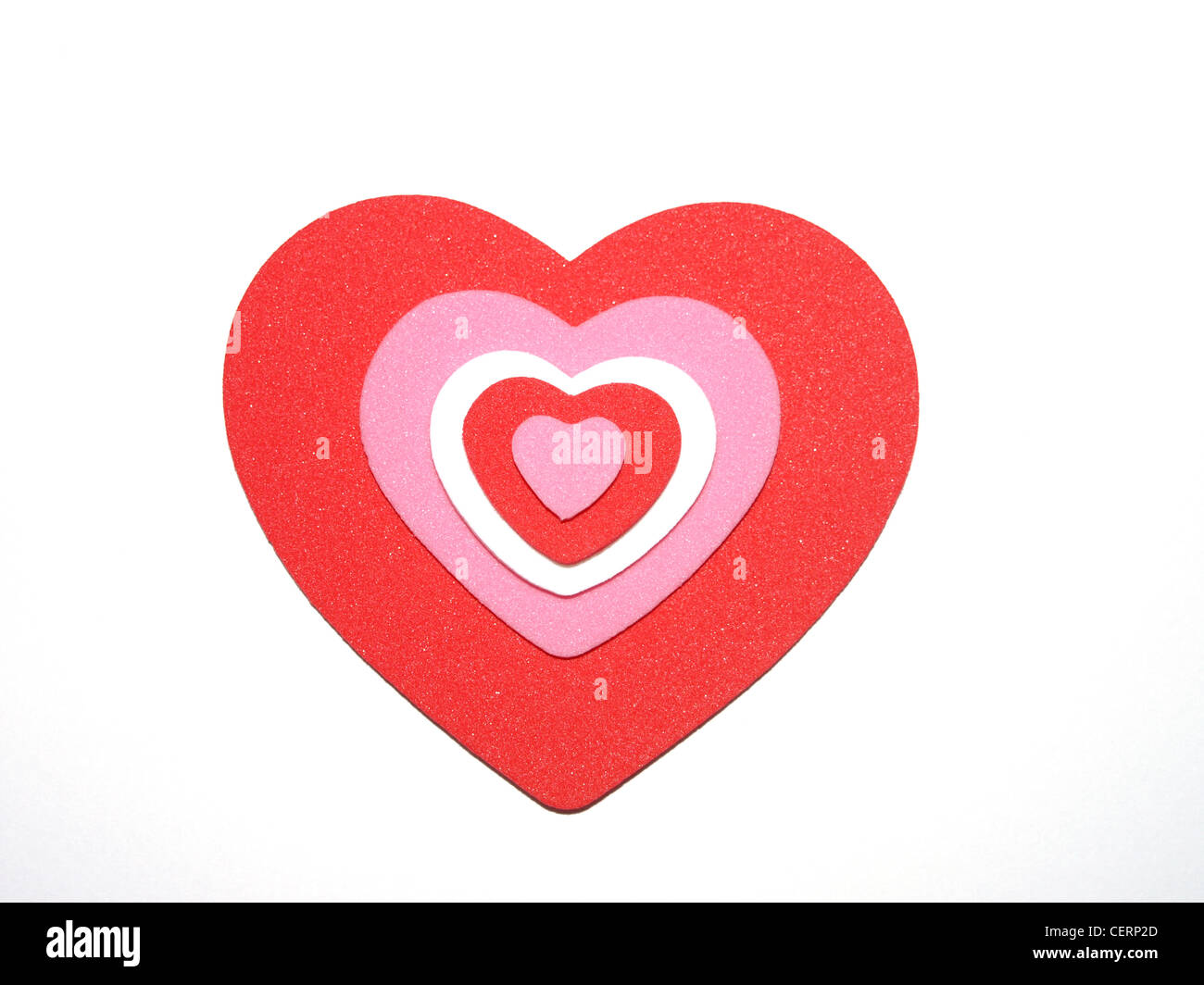 Red pink and white heart shapes Stock Photo - Alamy