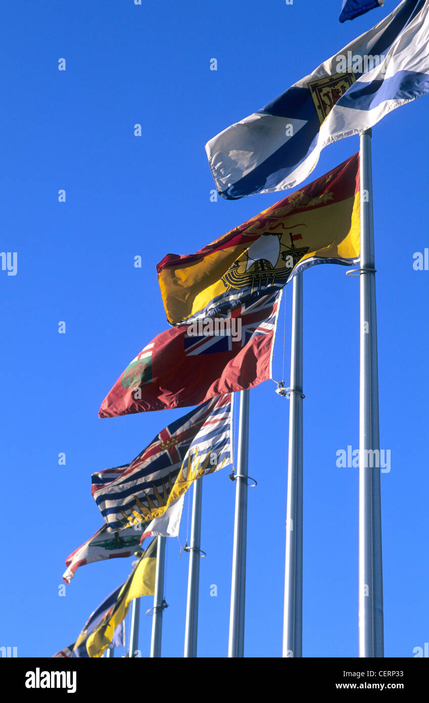 Canada, Ottawa, flags from the various territories that form Canada ...